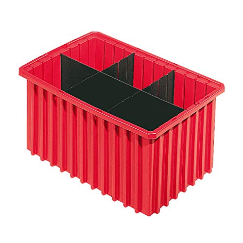 Akro-Mils 41168 6 Pack Plastic Divider for Akro-Grid Slotted Stackable Dividable Storage Tote Container Box, Compatible with 33168, Short Divider