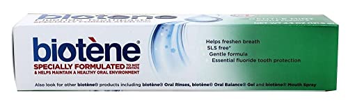 Biotene Fluoride Toothpaste Antibacterial Gentle Mint, 4.3 Ounces each Pack of 3