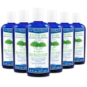 ecodent ultimate sparkling clean mint daily mouth rinse (8 fl oz, 6 per case)