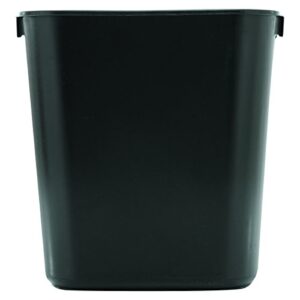 rubbermaid commercial products fg295500bla plastic resin deskside wastebasket, 3.5 gallon/13 quart, black