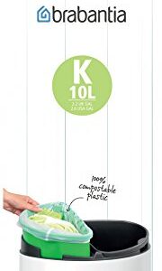 Brabantia Compostable Bin Liners, Size K, Litre, 10 Bag roll