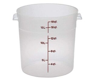 cambro 18 qt round polypropylene food storage container – camwear®