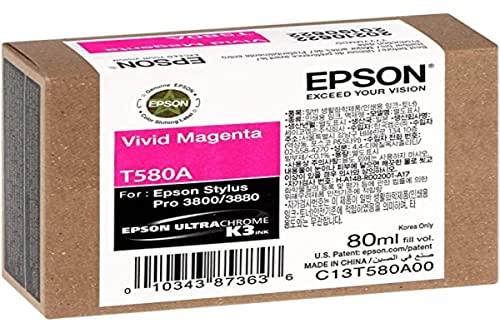 Epson T580A UltraChrome K3 Vivid Magenta Cartridge Ink