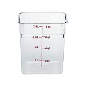 Cambro - 8SFSCW135 Camwear Polycarbonate Square Food Storage Container, 8 Quart (This does not come with a lid)