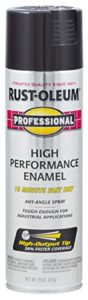 rust-oleum 7579838 professional high performance enamel spray paint, 15 oz, gloss black