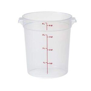 Cambro 4 qt Round Polypropylene Food Storage Container - Camwear®