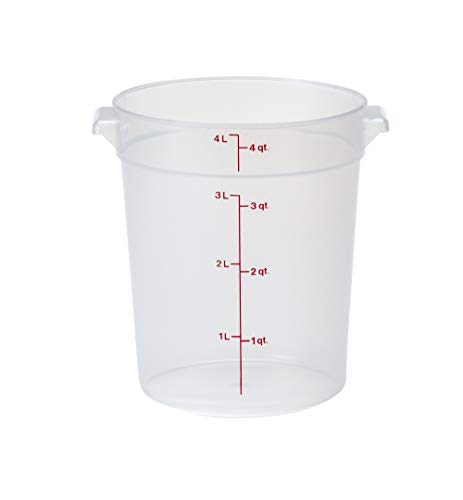 Cambro 4 qt Round Polypropylene Food Storage Container - Camwear®