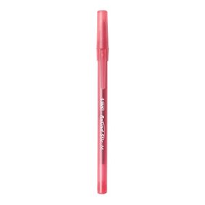 BIC Round Stic Xtra Life Ballpoint Pen, Medium Point (1.0mm), Red, 10-Count