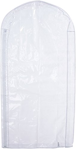 Organize It All Hanging Zippered Protective Dress Bag, Dimensions: 3 x 24 x 48 inches, Light Weight, Home Organization, Great for Closets, Great for Organizing, Clear