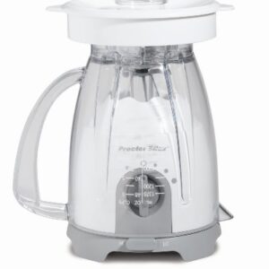 Proctor-Silex 8-Speed Blender, 48 Ounce Capacity, Stainless Steel, White