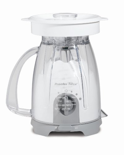 Proctor-Silex 8-Speed Blender, 48 Ounce Capacity, Stainless Steel, White