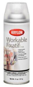 krylon k01306 workable fixatif spray clear, 11-ounce aerosol,matte