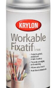 Krylon K01306 Workable Fixatif Spray Clear, 11-Ounce Aerosol,Matte