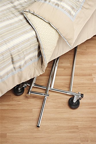 Whitmor Adjustable Rolling Garment Rack Collapsible Chrome