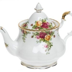 Royal Albert Old Country Roses 3-Piece (Teapot, Sugar & Creamer) Tea Set, Multi