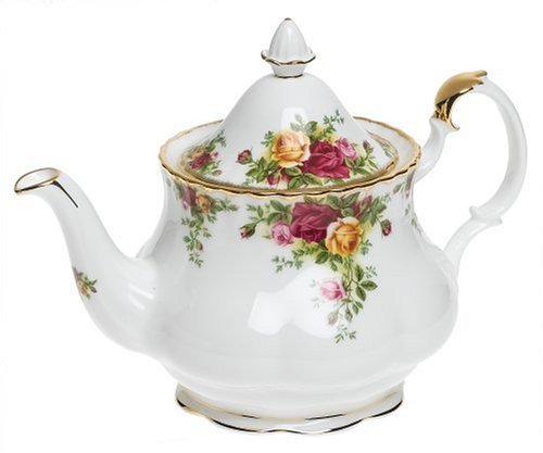 Royal Albert Old Country Roses 3-Piece (Teapot, Sugar & Creamer) Tea Set, Multi