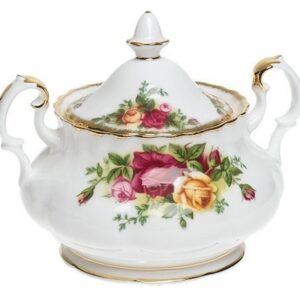 Royal Albert Old Country Roses 3-Piece (Teapot, Sugar & Creamer) Tea Set, Multi