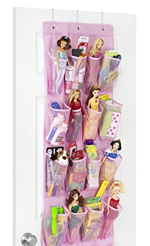 Whitmor 24 Pocket Over the Door Shoe Organizer - Pink