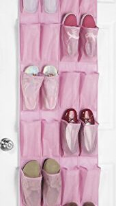 Whitmor 24 Pocket Over the Door Shoe Organizer - Pink