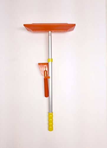 SNO Rake - Model #111-12" Rake/37 Telescoping Aluminum Handle w/Ice Scraper (Made in USA!)