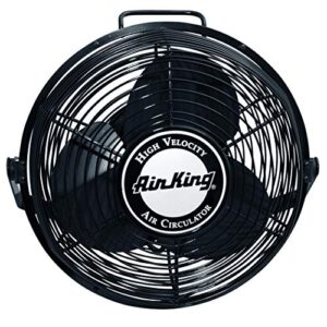 air king 9312 powder-coated steel multi-mount wall fan, black