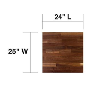 John Boos WALKCT-BL2425-O Blended Walnut Counter Top with Oil Finish, 1.5" Thickness, 24" x 25"