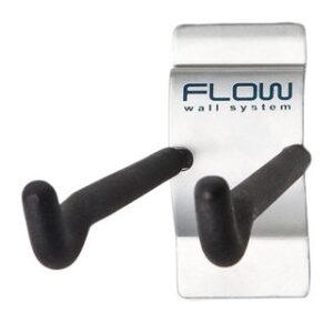 flow wall fsh-036-4 8-inch hook add-on accessory for garage organization systems, silver