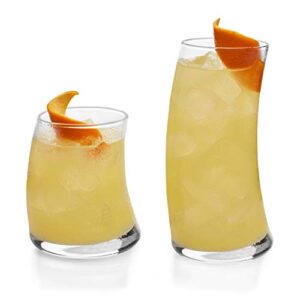 libbey swerve 16-piece tumbler and rocks glass set