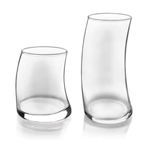 Libbey Swerve 16-Piece Tumbler and Rocks Glass Set