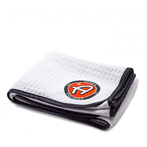 Adam's Great White Microfiber Drying Towel - Soft & Absorbent Microfiber Drying Towel That Wont Scratch or Swirl Delicate Surfaces - The Safe, Effortless Way to Dry Your Vehicle