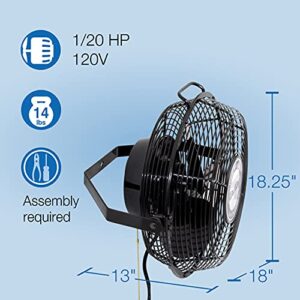 Air King 9314 14-Inch Industrial Grade High Velocity Multi Mount Fan,Black