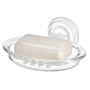 interdesign power lock suction, soap holder, clear