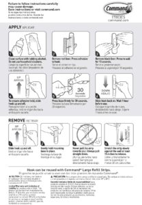 command large utility hook, white, 1-hook, 2-strips (17003es)