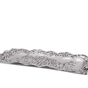 Arthur Court Designs Aluminum Elephant Oblong Tray 19 inch x 6.5 inch