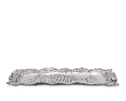 Arthur Court Designs Aluminum Elephant Oblong Tray 19 inch x 6.5 inch