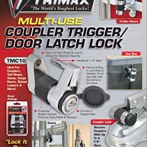 Trimax TMC10 Coupler / Door Latch Lock (fits couplers to 3/4" span) , Zinc