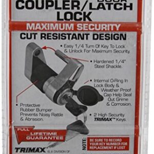 Trimax TMC10 Coupler / Door Latch Lock (fits couplers to 3/4" span) , Zinc