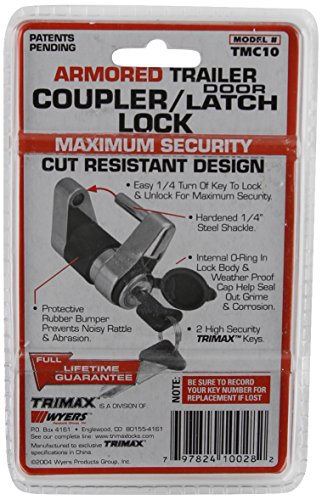 Trimax TMC10 Coupler / Door Latch Lock (fits couplers to 3/4" span) , Zinc