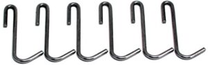 enclume essentials pot hook, set of 6, use with pot racks, hammered steel