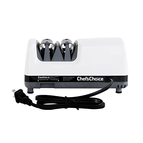 Chef'sChoice UltraHone Professional Electric-Knife Sharpener, 2-Stage, White