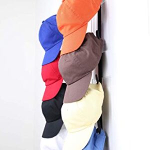 Perfect Curve CapRack18 Over-The-Door Hat Rack and Organizer |Baseball Cap Rack |Hat Rack Stand |Over The Door Hat Rack |Hat Rack For Door |Hat Rack For Closet |Two Straps |Holds Up To 18 Caps |Black