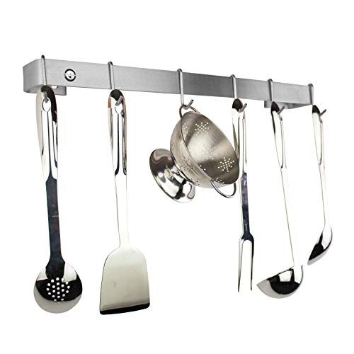 Enclume Premier 36-Inch Utensil Bar Wall Pot Rack, Stainless Steel