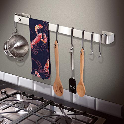 Enclume Premier 36-Inch Utensil Bar Wall Pot Rack, Stainless Steel