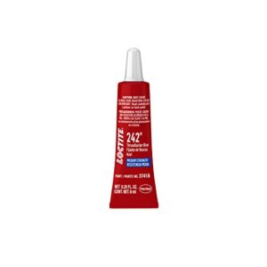 loctite 242 threadlocker for automotive: high-temp, medium-strength, anaerobic | red, 6ml tube (pn: 37418 – 487229)