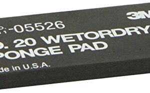 3M Wetordry Sponge Pad 20, 05526, 5 1/2 x 2-3/4 in x 3/8 in , Black