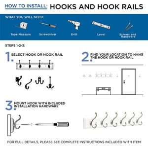 Franklin Brass Pilltop Hook, Satin Nickel, 1 pack