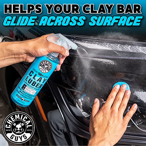 Chemical Guys CLY_109 Light Duty Clay Bar and Luber Synthetic Lubricant Kit (16 oz) (2 Items) , Blue