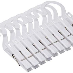 Fox Run Laundry Hooks, 0.25 x 2.25 x 5.25 inches, White