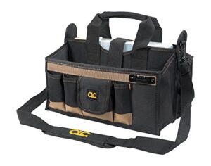 clc custom leathercraft 1529 16 in. center tray tool bag, 16 pocket