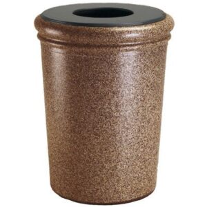 commercial zone 50-gallon stonetec waste container color: sedona